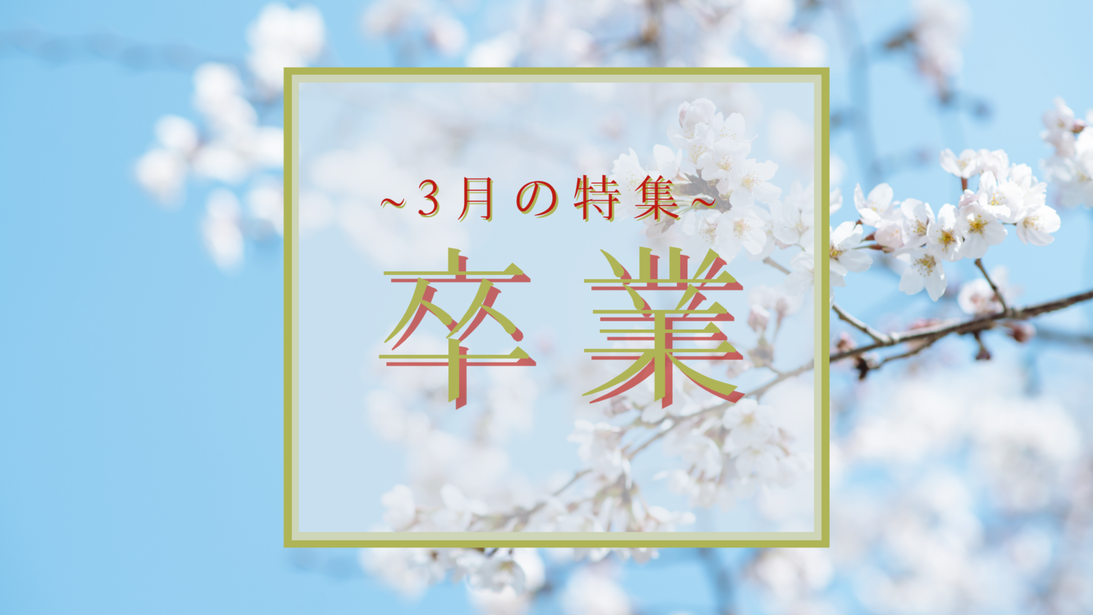 3月の特集テーマは「卒業」 | 掬 -kikusuku-（きくすく）